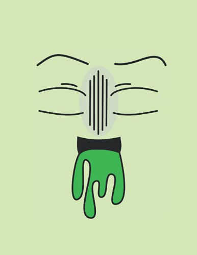 Vomiting Expression Green Notebook: Cute Anime Journal Notebook College ...