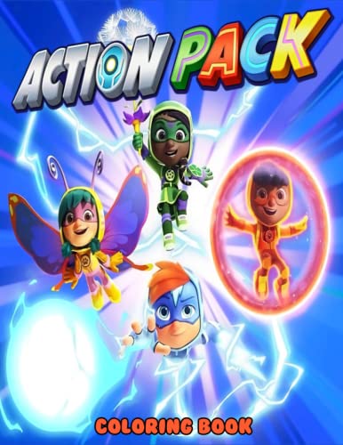 Actíon Pack Coloring Book: Actíon Pack Coloring Book For Kids, Ages 4-8 ...