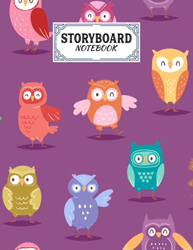 Storyboard Notebook: Owls Storyboard Notebook, Cinema Notebooks for ...