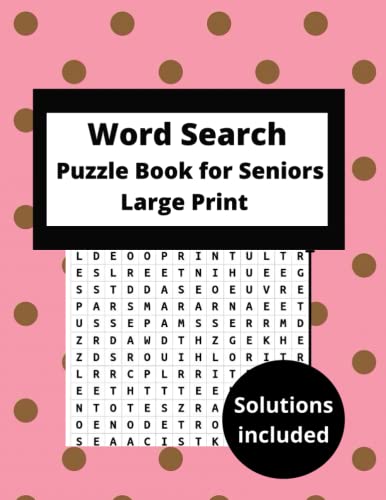 word search puzzle books for seniors large print: word find puzzle book ...