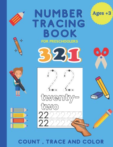 Number Tracing Book For Preschoolers Count,Trace And Color: My First ...