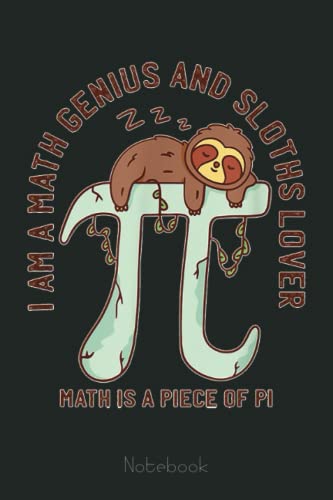 Pi day Math Genius Sloth Lover Happy Pi Day Graphic Graph Notebook ...