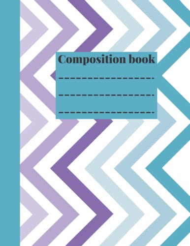 Composition book: Cute Retro pattern - 8.5x11" 100 pages lined notebook ...