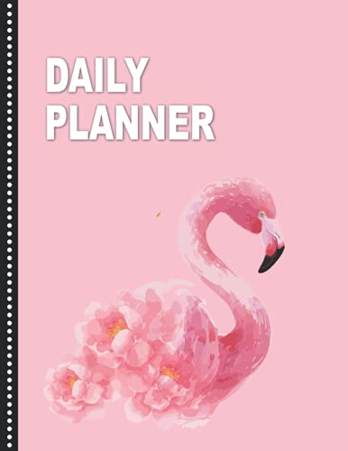 Daily Planner: Flamingo with Flowers Watercolor Photo / A Daily Goal ...