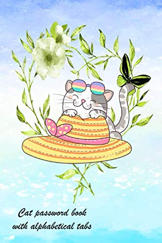 Cat password book with alphabetical tabs: Cat password book with ...