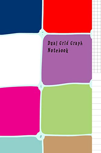 Dual Grid Graph Notebook: Book Half Lined and Half Graph 5x5 on Same ...