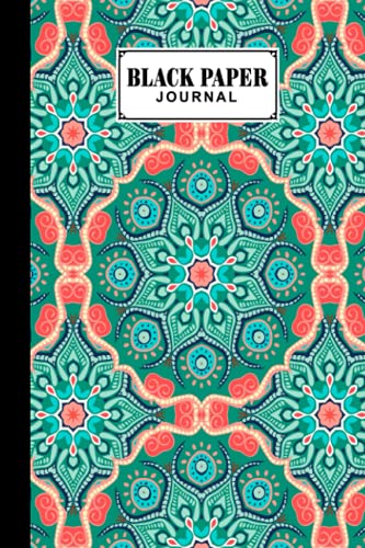 Black Paper Journal: Premium Mandalas Cover Black Paper Journal, Solid ...