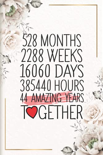 44 Amazing Years Together: Funny 44th couple wedding anniversary gift ...