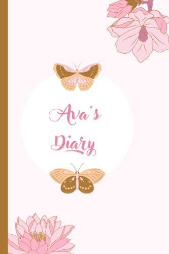 Ava's Diary: Personalized butterfly Notebook|Personalised Name Journal for Ava|Girls cute ...