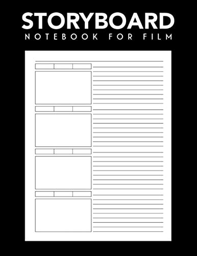 Storyboard Notebook for Film Blank: 16:9 Storyboarding Template ...