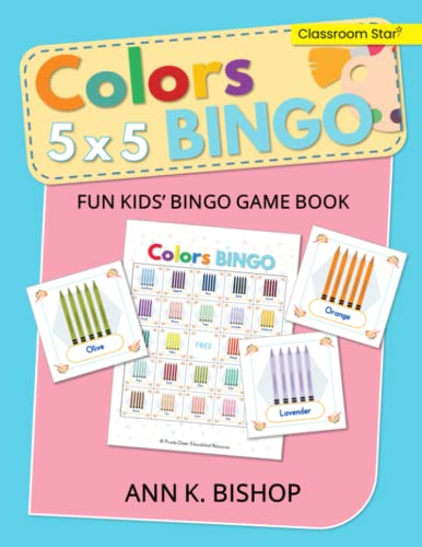 Colors Bingo 5 x 5: Fun Kids' Cutout Bingo Game BOOK: Learn Colors ...