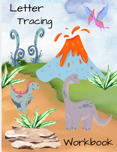 Kids Letter Tracing Workbook Dinosaur Themed Workbook for kids learning ...
