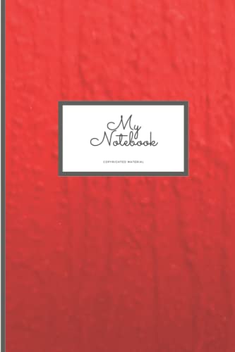 Notebook 120 lined Pages, red Theme: 6 x 9 page numbers, the perfect ...