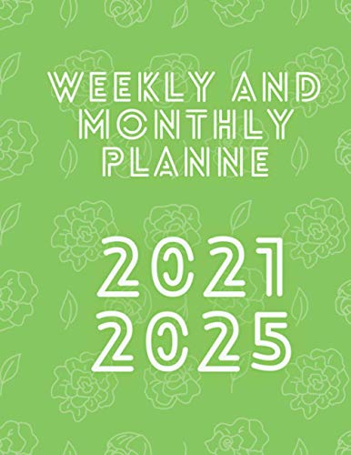 2021 -2025 Five Years Planner, Planner Weekly and Monthly:: January to ...