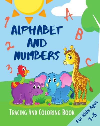 Alphabet And Number Coloring And Tracing Book for Preschoolers and ...