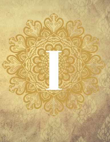 I: Monogram Initial I Notebook for Women, Girls and School, Antique ...