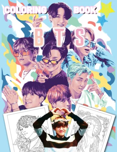 BTS Coloring Book: Awesome Coloring Book With Lots Of Bangtan Idols ...