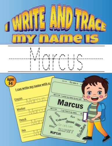 I write and trace my name is Marcus: Personalized Name Writing Practice ...