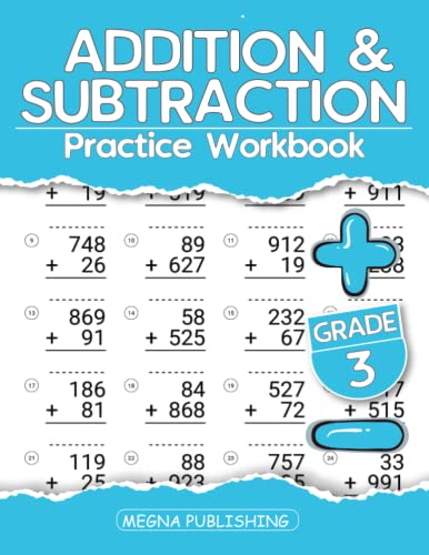 Addition and Subtraction Practice Workbook Grade 3: Daily Activities ...