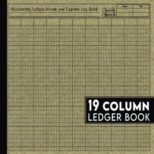 Accounting Ledger 19 Column Log Book: Texture green grunge vintage old ...