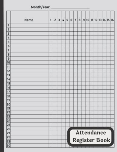 Attendance Register Book: Attendance Record-Simple - Attendance Tracker ...