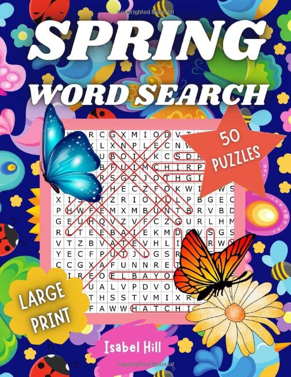 SPRING WORD SEARCH: Themed Large Print Puzzles For Adults, Seniors ...