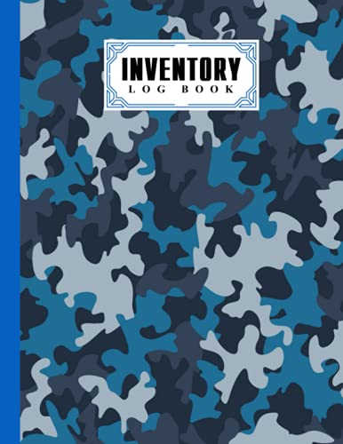 Inventory Log Book: Camouflage Blue Cover Inventory Log Book, Inventory ...