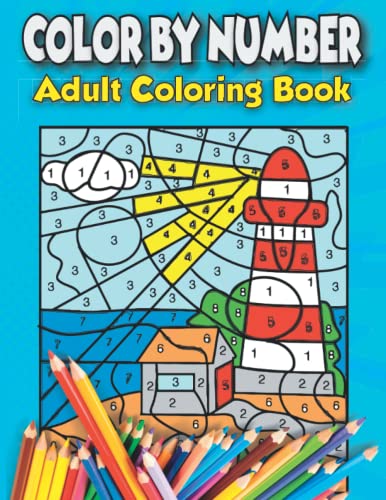 Color By Number Adult Coloring Book: Beautiful Flower Garden Patterns ...