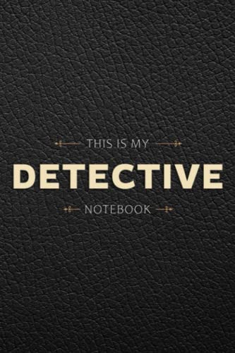 This is my Detective Notebook: Black Leather Background Job Title ...