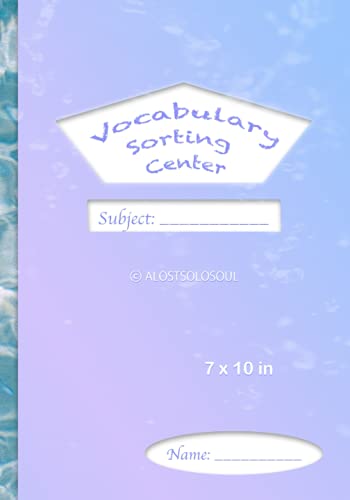 Vocabulary Sorting Center: Course Glossary Notebook - 2 Column Pages in ...