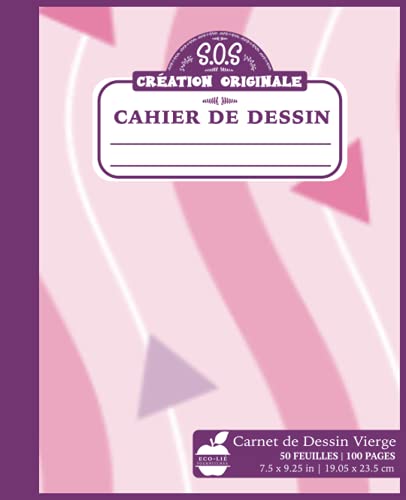 Cahier de Dessin: 100 Pages Composées: 2/3 page blanche et 1/3 à ...