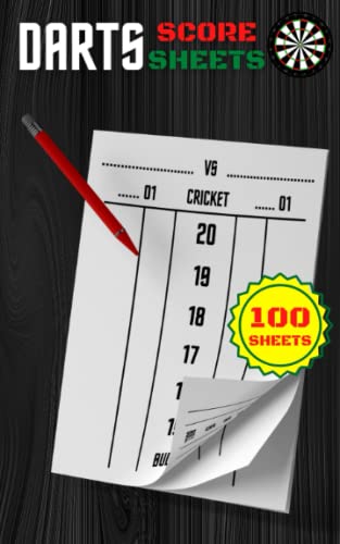 Darts Score Sheets: 100 Dart Score Pad, Darts Score Keeper Notebook for ...