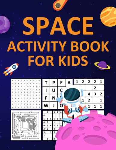 Space Activity Book for Kids: Space Coloring Pages, Maze, Word Search ...