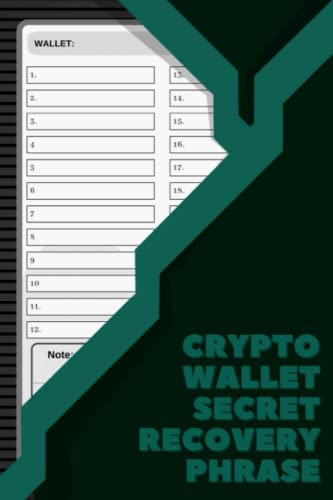 Crypto Wallet Secret Recovery Phrase: Password Keeper logbook, Book for ...