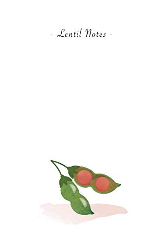 Lentil Notes: 6"x9" Unruled Blank Notebook - Watercolor Texture Healthy ...