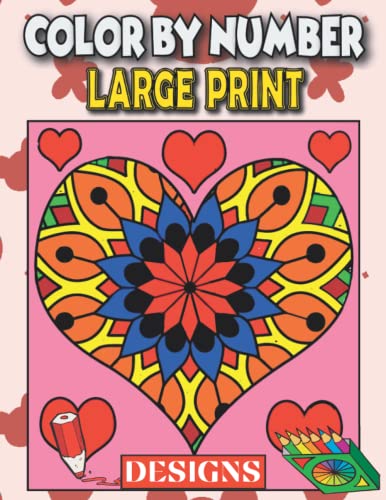 Color By Number Large Print Designs: Adult with Beautiful Beach Scenes ...