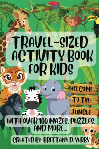 Travel-Sized Activity Book For Kids With Over 100 Mazes, Puzzles and ...