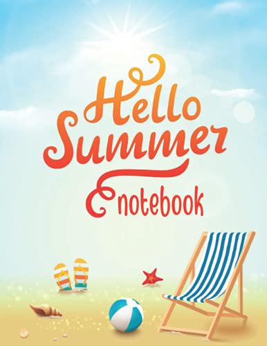Hello Summer Notebook: Notebook/Journal, 8.5 x11", 120 pages, Hello ...