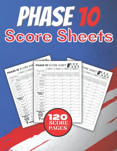 Phase 10 Score Sheet: Phase 10 Score Sheet For Tracking Your Favorite ...