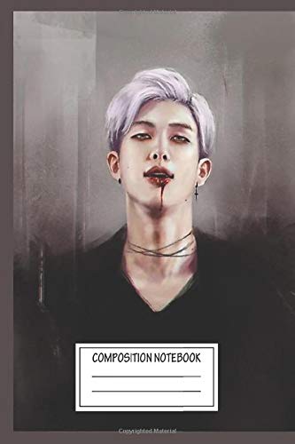 Notebook: Bts Rap Monster 12 Wide Ruled , Journal for Writing, Size 6 ...