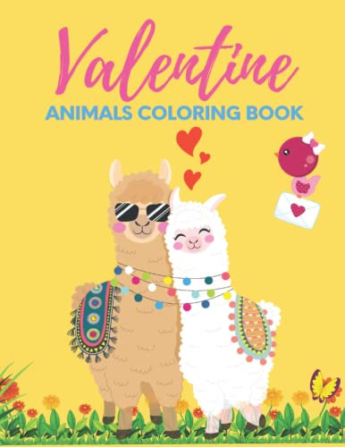 Valentine Animals Coloring Book: Fun Activity Valentine's Day Hearts ...