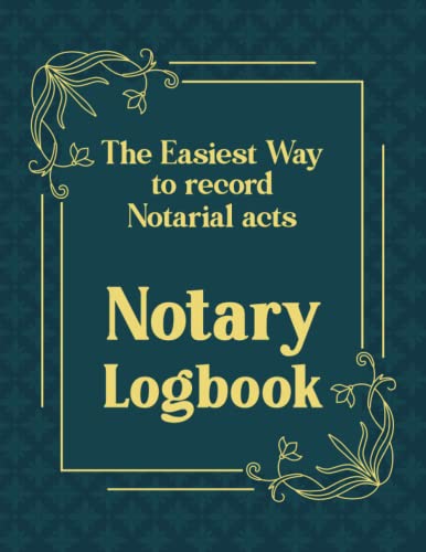 The Easiest Way to record Notarial acts - Notary Logbook: Professional ...