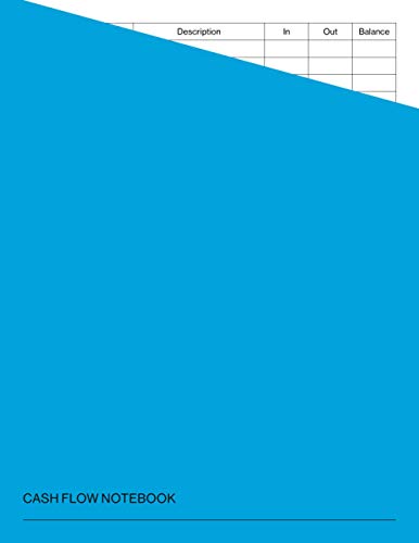 Cash Flow Notebook: Daily Accounts Ledger / Log Book with Blue Cover by ...