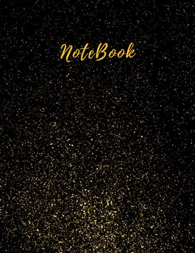 Notebook (Gold glitter texture on a black background): Journal ...