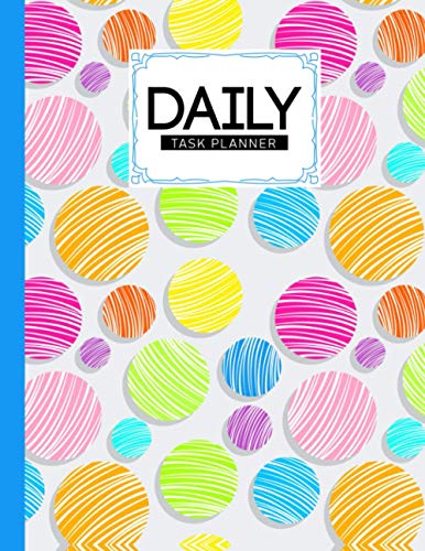 Daily Task Planner: Premium Colorful Bubbles Cover Daily Task Planner ...
