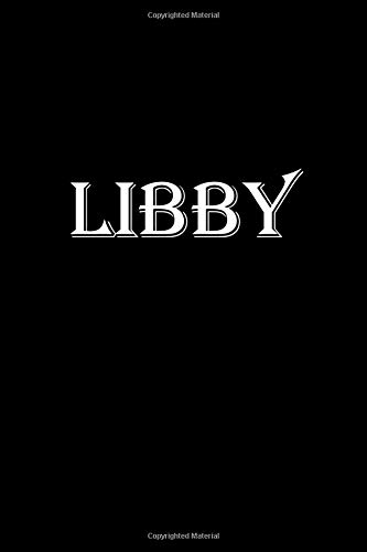 LIBBY NOTEBOOK: Black notebook to write in, lined pages, perfect book ...