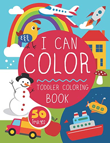 I Can Color Toddlers Coloring Book: Fun With Simple Shapes,Houses ...