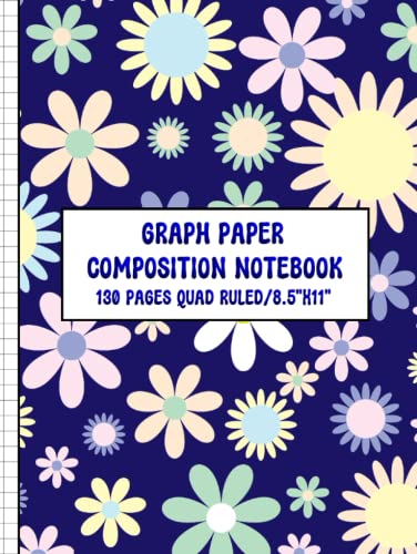 Graph Paper Composition Notebook 130 Pages Quad Ruled 8.5"X11": Large ...