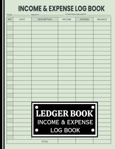 Ledger Book Income and Expense Log Book: For Small Business, Log Book ...