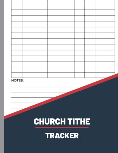 Church Tithe Tracker: Large Church Tithe Tracker - Church Record Book ...